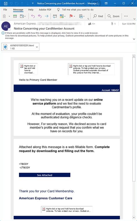 Microsoft Warns Of Amex Phishing Email