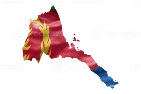 Eritrea Map Outline Icon PNG Alpha Channel Country With National Flag