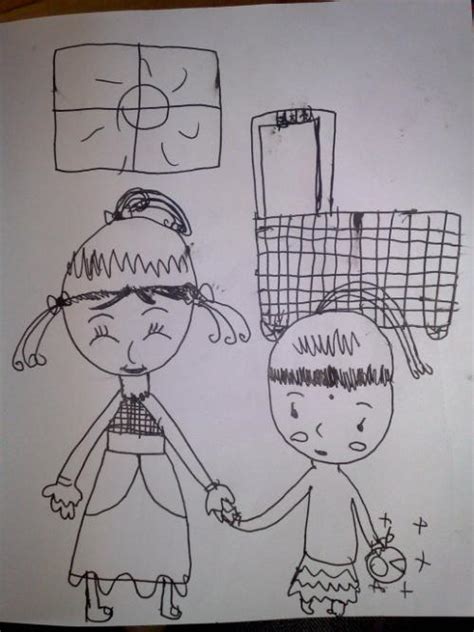 我照顾妹妹简笔画 简笔画图片大全 普车都