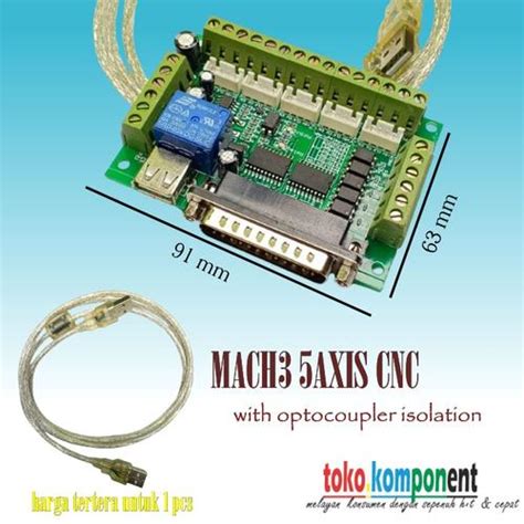 Jual Mach3 5axis Cnc Breakout Board Lpt Interface Controller Card Usb