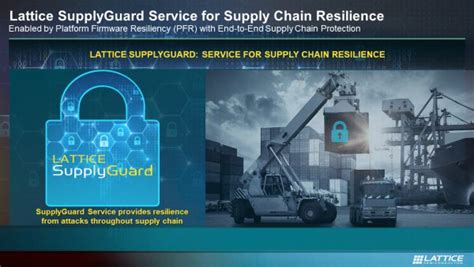 Lattice Sentry Solutions Stack And Supplyguard Service Deliver End To End Supply Chain