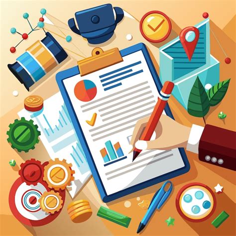 a workspace with charts graphs and tools for analysis premium ai generated vector