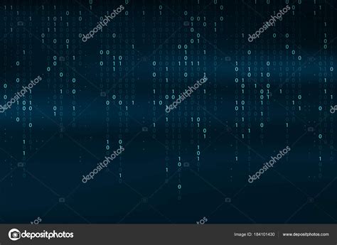 Abstract Binary Code Background Falling Streaming Binary Code Background Digital Technology