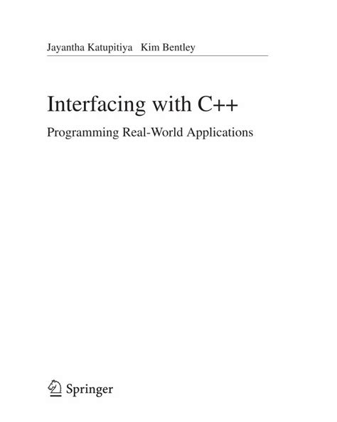 PDF Interfacing With C Programming Real World Applications