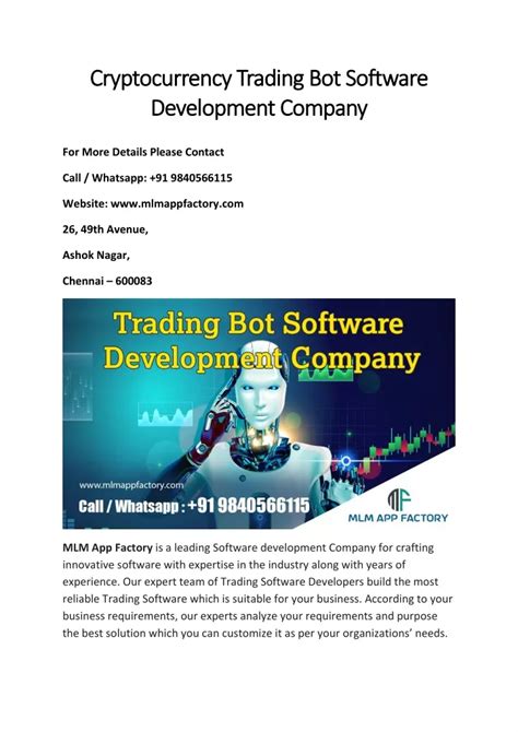 Ppt Cryptocurrency Trading Bot Software Development Company Ppt Cryptocurrency Trading Bot Software Development Company