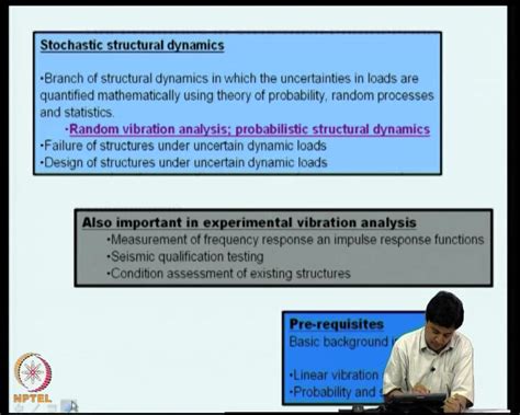 nptel lectures civil engineering stochastic structural dynamics