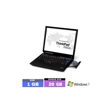 Ibm Thinkpad R40e Sous Windows 7 N°040931 Grade B