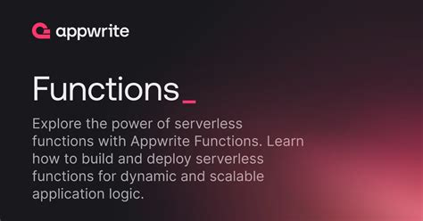 Functions Overview Appwrite