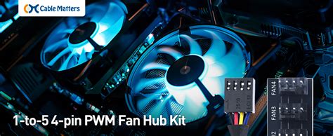 1 To 5 PWM Fan Hub 16 Inches