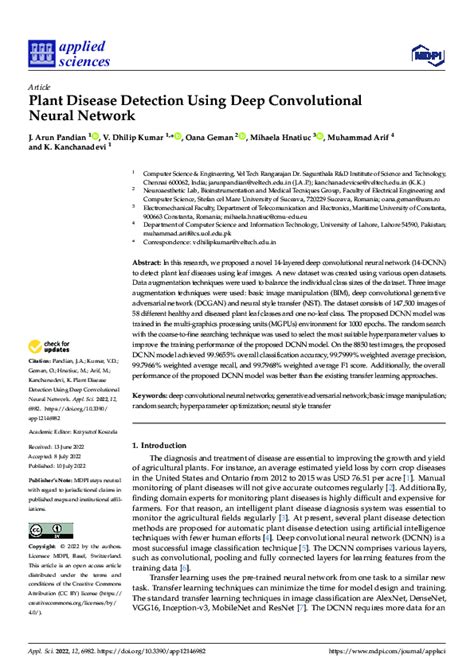 Pdf Plant Disease Detection Using Deep Convolutional Neural Network