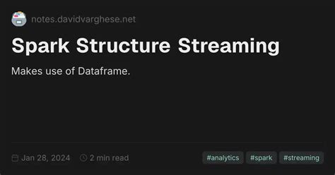 Spark Structure Streaming