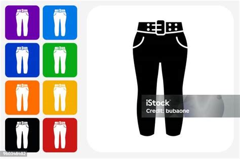 ชุดปุ่มสี่เหลี่ยมไอคอนกางเกง ภาพประกอบสต็อก ดาวน์โหลดรูปภาพตอนนี้
