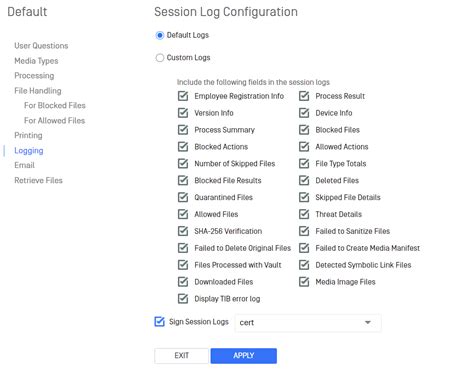 Managing Logging Options Metadefender Kiosk Windows
