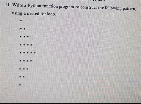 Solved 11 Write A Python Function Program To Construct The
