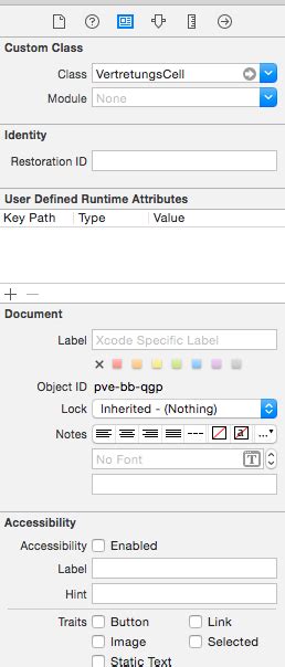 Ios Custom Tableviewcell This Class Is Not Key Value Coding