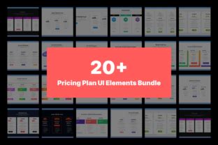 Pricing Plan Widget Element Bundle Bundle Creative Fabrica