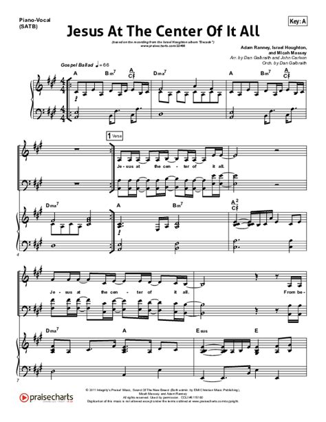 Jesus At The Center Sheet Music PDF Israel Houghton PraiseCharts