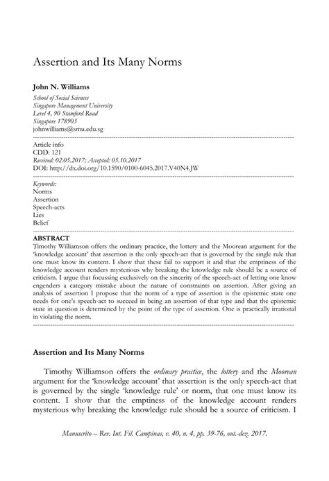 pdf assertion and its many norms