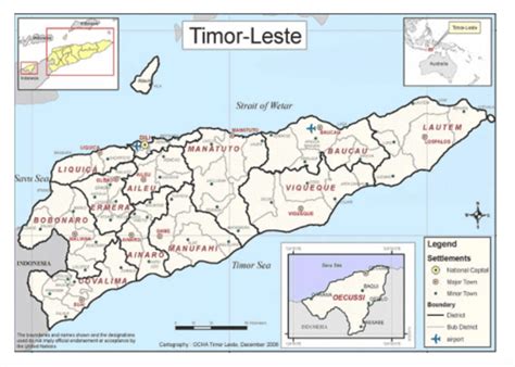 Reference Map Of Timor Leste As Of December 2006 Ocha