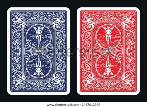Reverse Side Playing Card Back Side Stock Vector Royalty Free