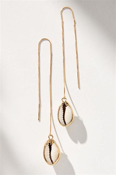 쉘 드롭 스레더 귀걸이 앤트로폴로지 한국 공식 스토어 유니크한 여성 패션 및 라이프스타일 편집샵 200개이상의 프리미엄 브랜드 여성 의류 액세서리 홈 인테리어