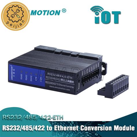 Din Rail Rs232 Rs485 Rs422 To Ethernet Serial Server Module Eth Converter 232 485 422 Eth Signal