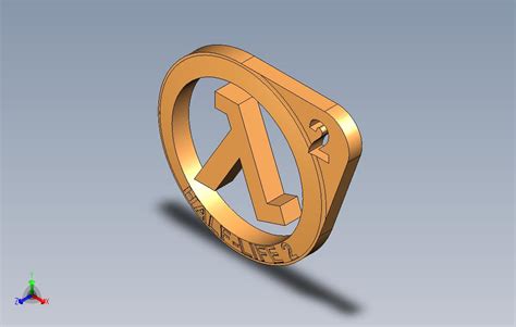 半衰期标志 Iges 模型图纸免费下载 懒石网