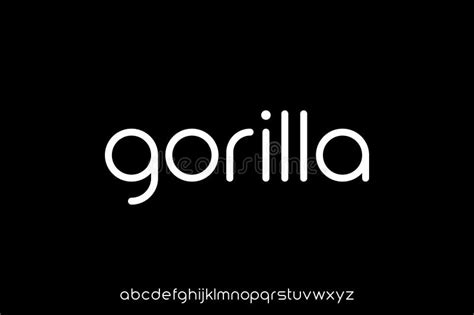 Modern Creative Rounded Sans Serif Font Vector Minimal Design Stock Vector Illustration Of