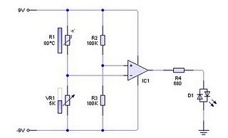 Circuit Of Simple Temperature Detector