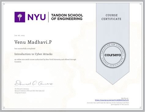 Venu Madhavip On Linkedin Coursera Cyberattacks Cybersecurity