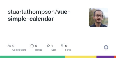 Github Stuartathompsonvue Simple Calendar