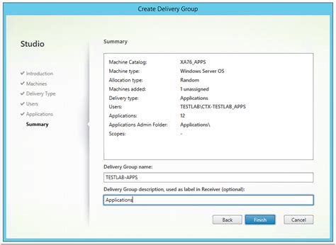 XenApp Install Part Create Delivery Group To IT