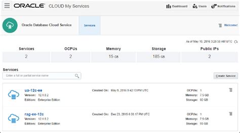 Oracle Database Cloud Service Quick Start