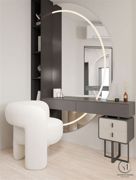 туалетный столик зеркало в спальне место для макияжа