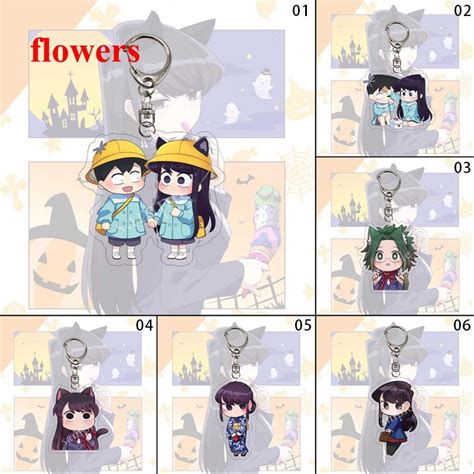 Flores Kawaii Anime Komi No Puede Comunicar Llavero Shoko Y Tadano Hitohito Figura De Dibujos