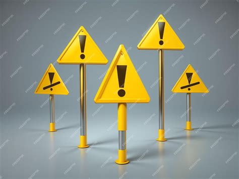 Premium Photo Alerting Awareness With 3d Vector Yellow Warning Sign And Exclamation A Symbol O