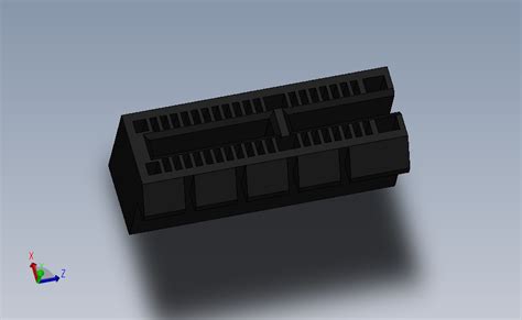 Pci Express 1x Socket 主板插槽 Solidworks 2014 模型图纸下载 懒石网