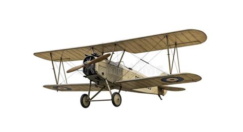 Vintage Biplane In Flight Featuring Two Parallel Wings Supported By