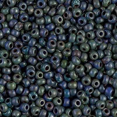 Miyuki 8 Round Seed Bead 8 4516 Opaque Dark Teal Picasso 10 Grams