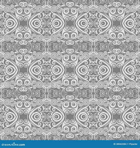 Seamless Monochrome Pattern Stock Vector Illustration Of Wallpaper
