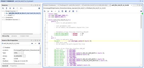 creating example project with axi4 lite peripheral in xilinx vivado ift