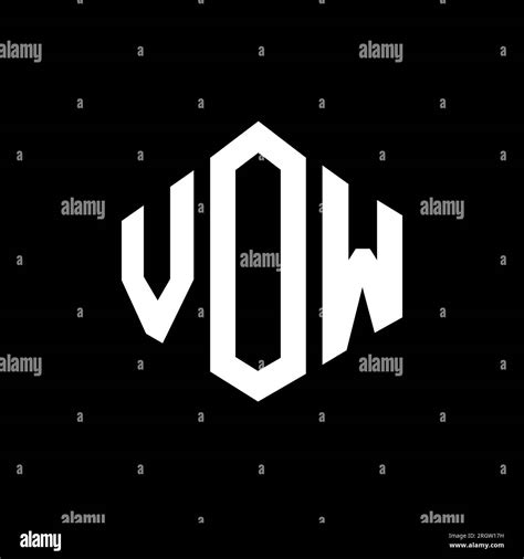 Vow Letter Logo Design With Polygon Shape Vow Polygon And Cube Shape