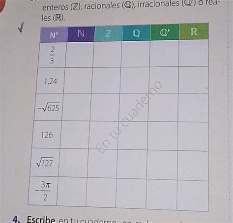 Complete The Following Table By Classifying Studyx