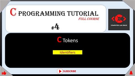 4 C Tokens Identifiers C Programming For Beginners C