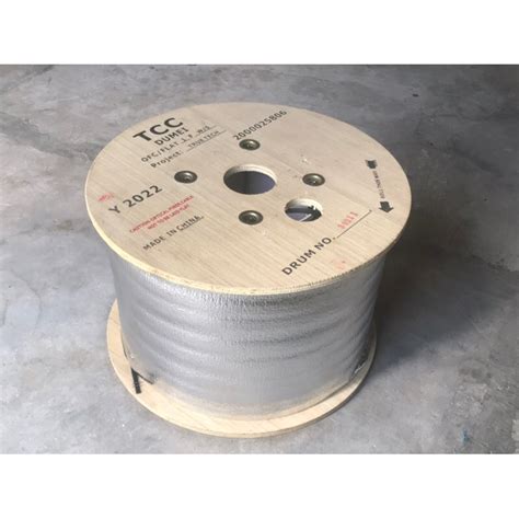 สายไฟเบอร์ออฟติก 1คอร์ ยาวม้วนละ 1 000 เมตร Fiber Optic 1 Core 1000m สเปคงาน True มีสลิง