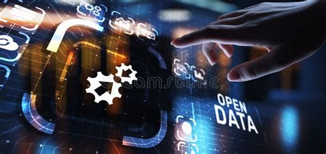 open data database integration api internet technology concept stock