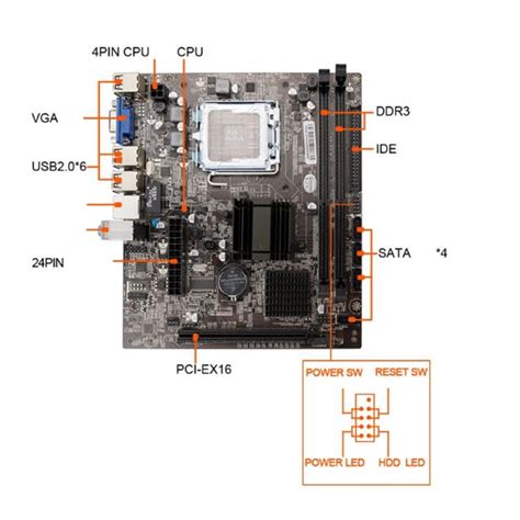 Socket 775 Motherboard Ddr3 Pci Ex16 Usb 20 Ide Geewiz