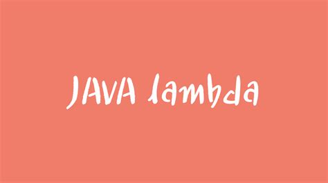 Java 람다식 Lambda Expression
