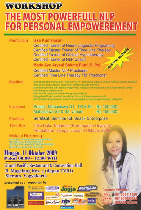 Workshop Neuro Linguistic Programming Nlp Mata Air Production