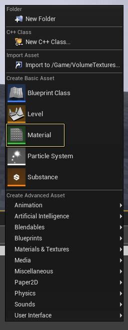 Using Volume Textures Unreal Engine 427 Documentation